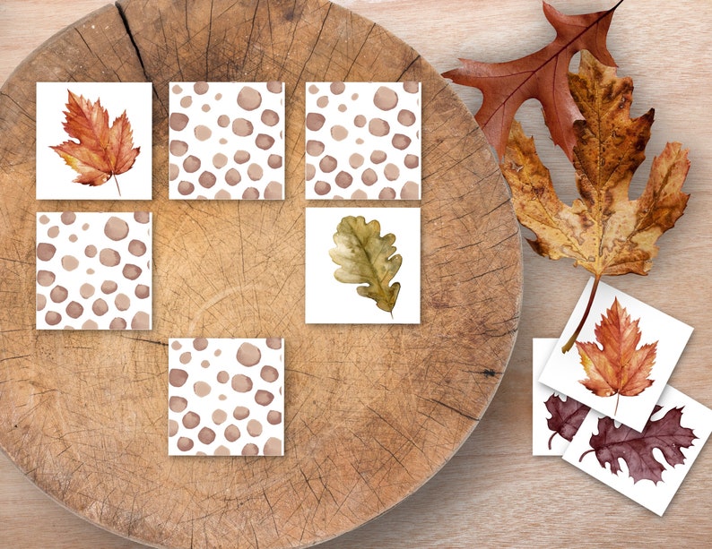 Fall Matching Game Toddler Montessori Activity Preschool - Etsy
