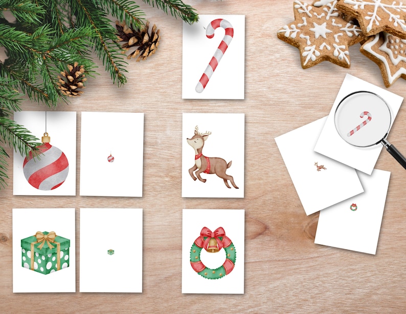 Christmas Magnifying Match Activity Montessori Winter - Etsy