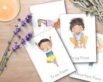 Yoga Pose Cards for Kids A Mindfulness Calm Down Corner Activity - Etsy
