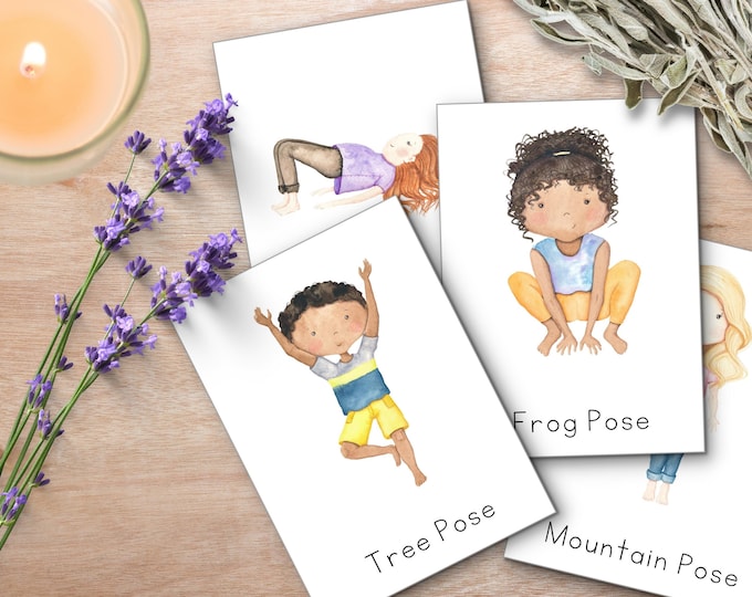 Kids Yoga Poses, Yoga Poses, Yoga Poses for Beginners, Printable Yoga ...