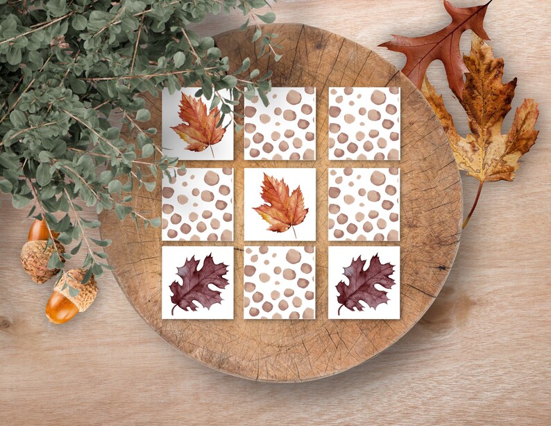 Fall Matching Game Toddler Montessori Activity Preschool - Etsy