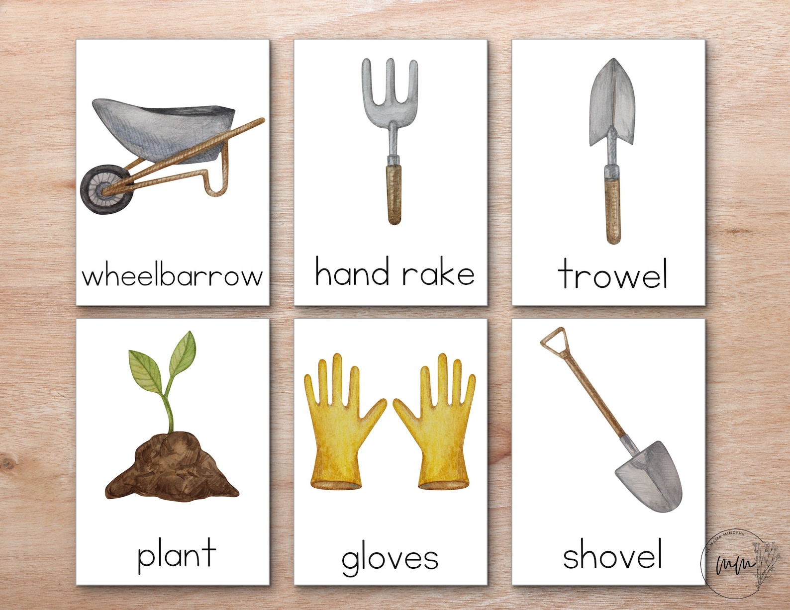 Montessori Garden 3 Part Cards, Garden Flashcards, Preschool Garden ...
