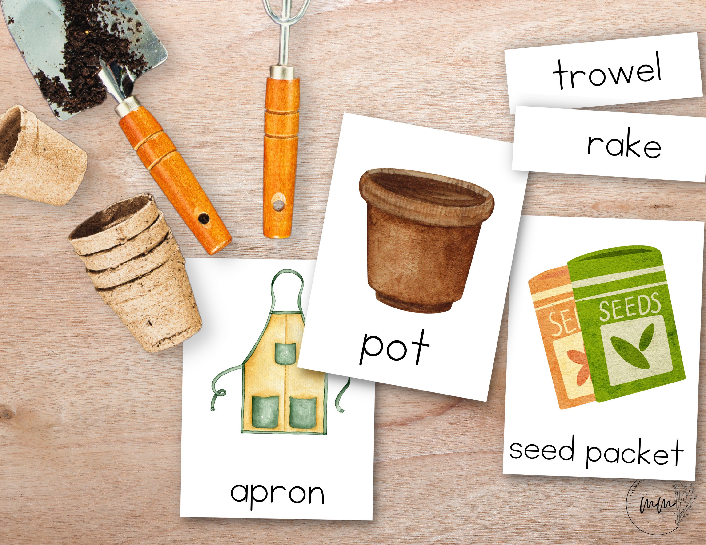 Montessori Garden 3 Part Cards Garden Flashcards Preschool - Etsy Canada
