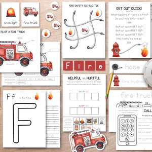Fire Safety Unit Study Bundle, Firefighter Study, Fall Montessori Unit ...