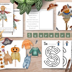 Fall Unit Study Bundle, Scarecrow Preschool Study, Homeschool Learning ...
