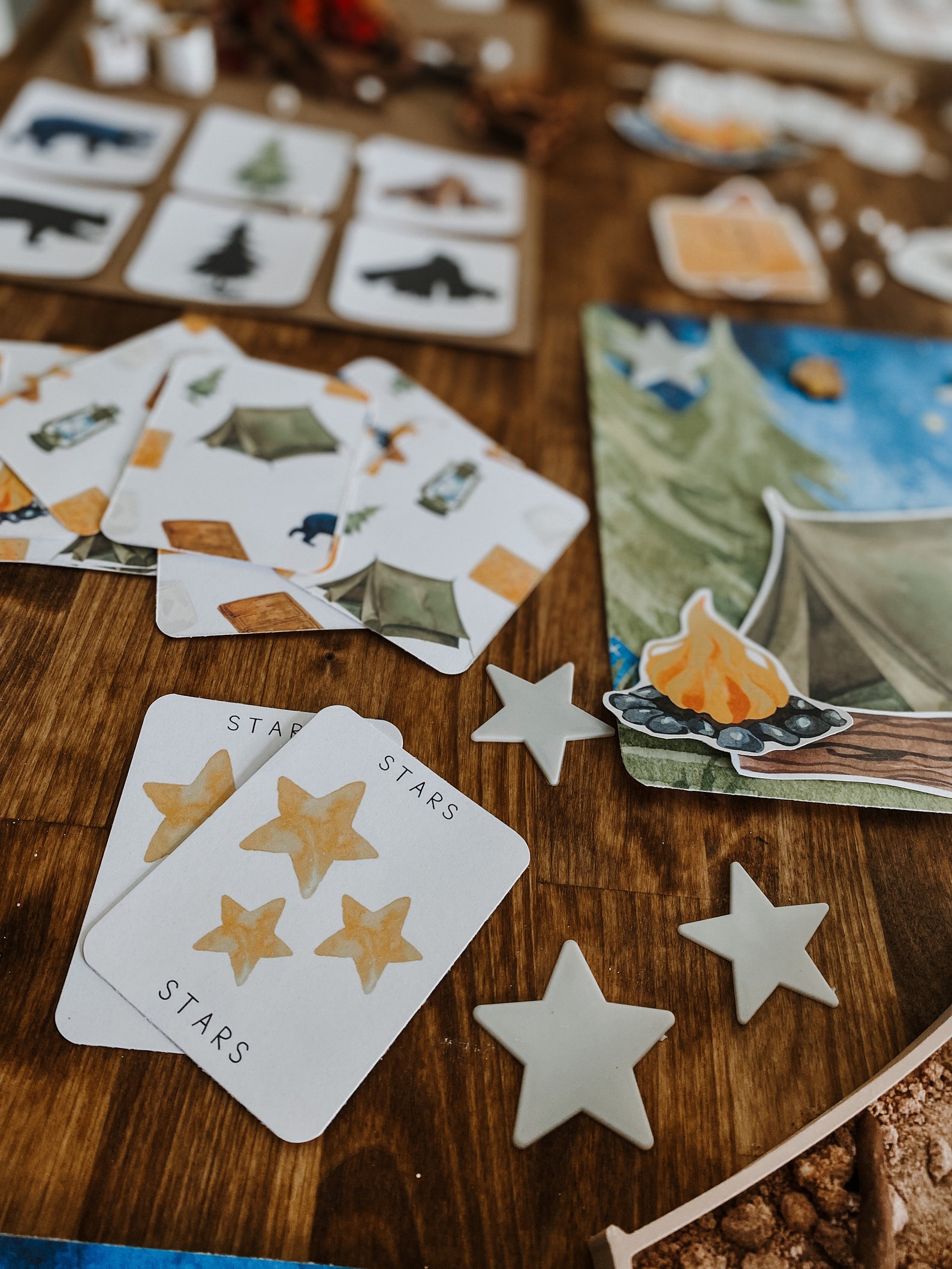 Camping Activity Unit, Camping Unit, 3 Part Flashcards, Homeschool ...