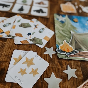 Camping Activity Unit, Camping Unit, 3 Part Flashcards, Homeschool ...