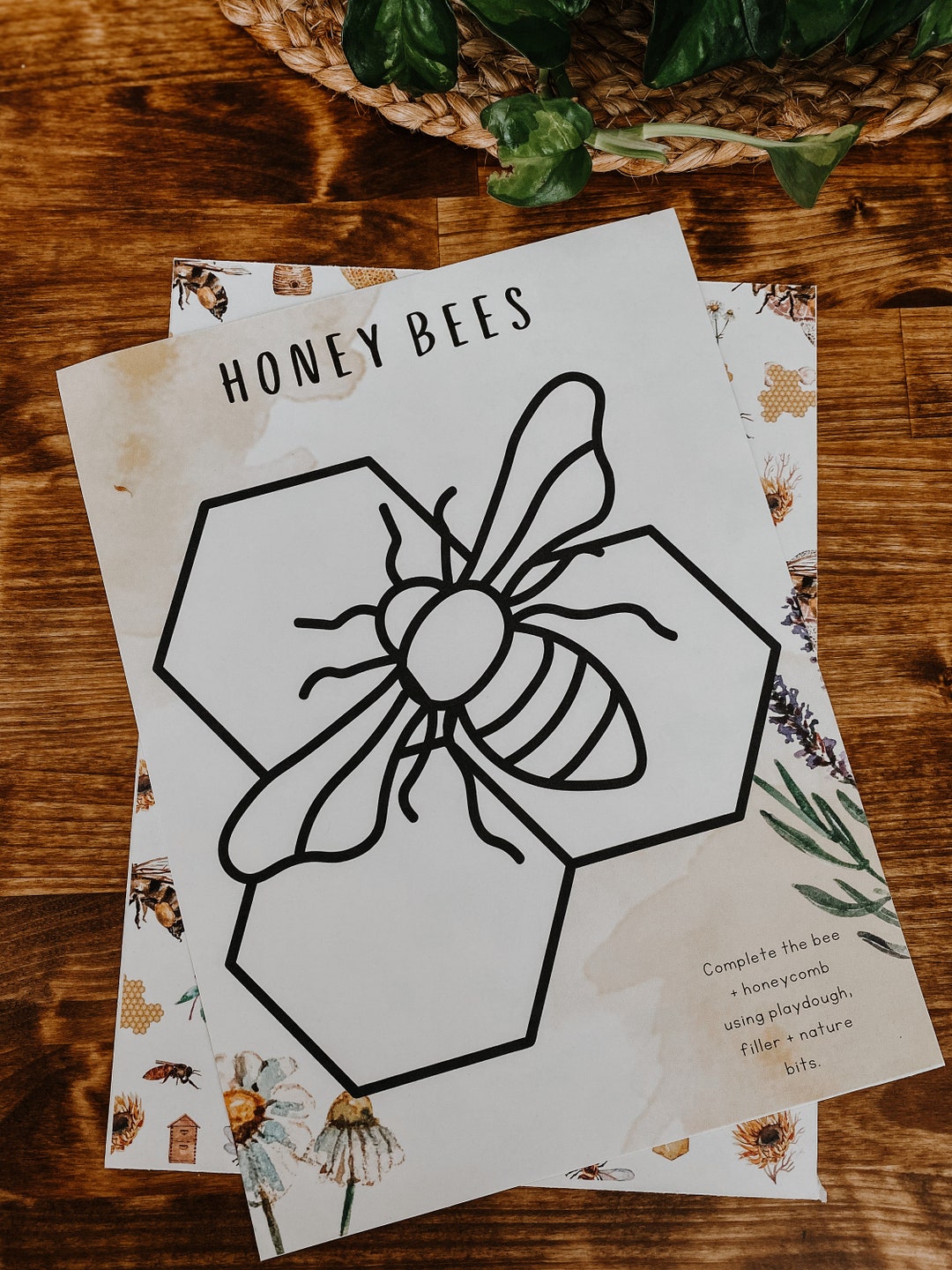 Bee Playdough Mat, Bee Themed Playdough Mat, Honey Bee Playdough Mat ...