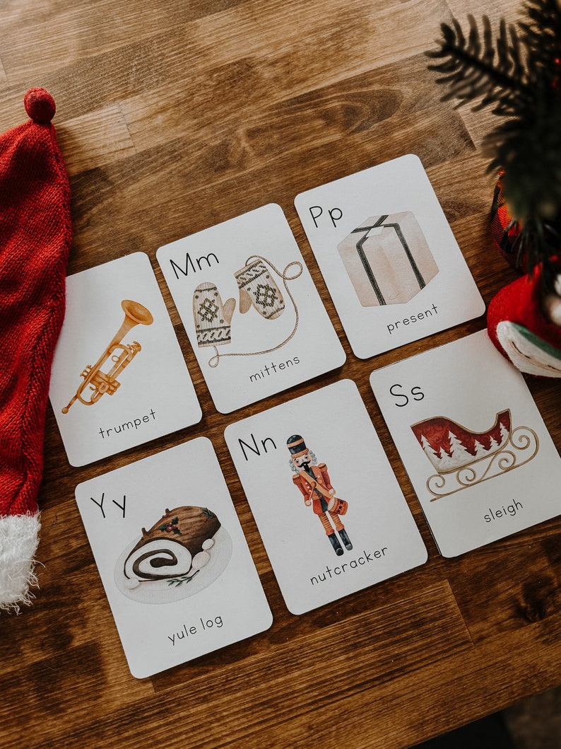 Christmas Cards for Kids, Christmas Flashcards, Christmas Preschool ...