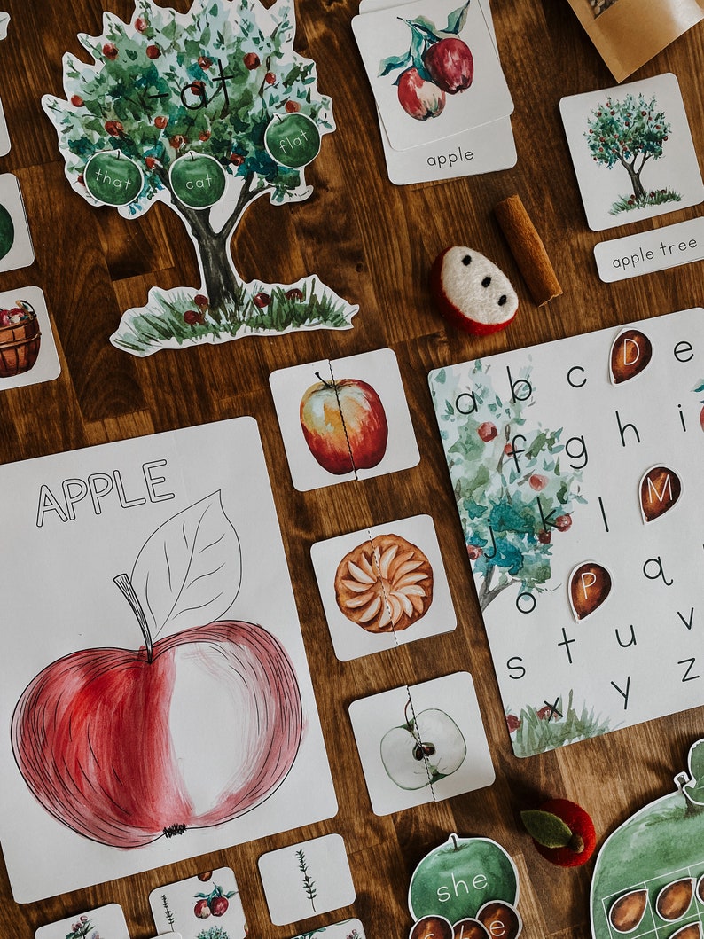 Apple Activity Unit, Apple Montessori Unit, Nature Flashcards ...