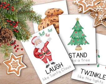 Christmas Movement Cards Christmas Movement Game for Kids - Etsy