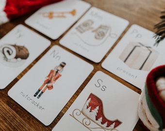Christmas Alphabet Flashcards - Etsy