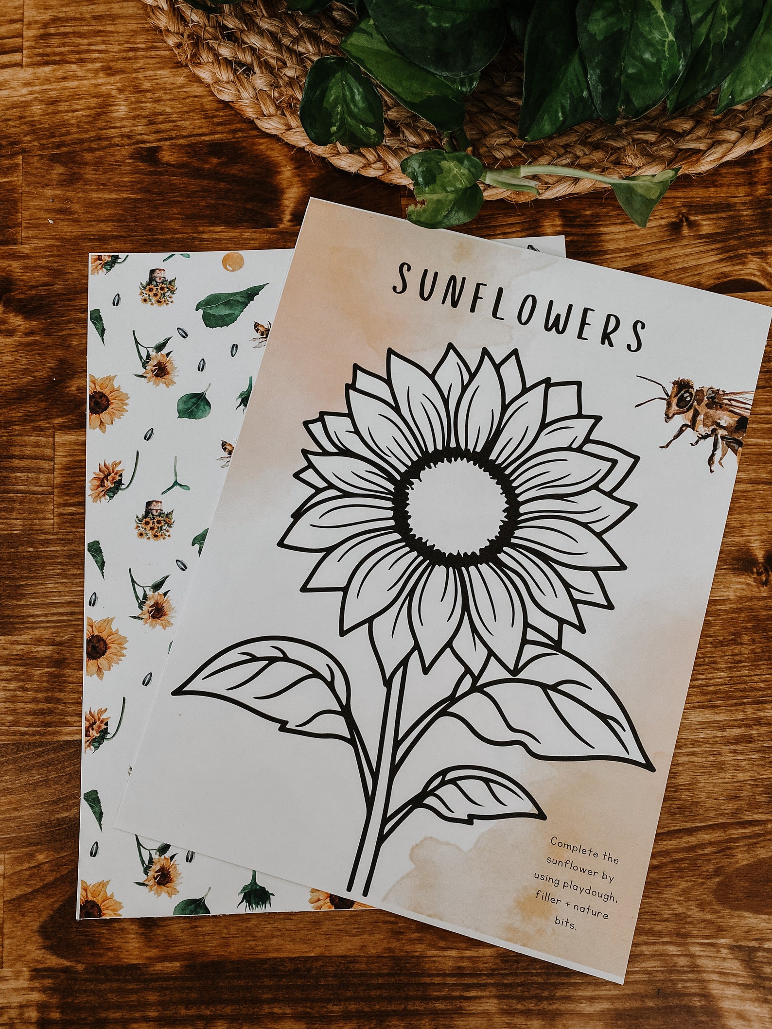 Sunflower Playdough Mat, Sunflowers, Sunflower Life Cycle, Flower ...