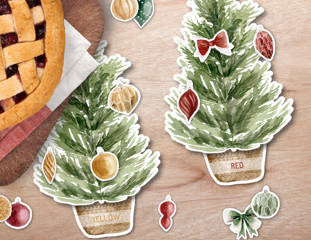 Christmas Color Sorting Matching Game, Toddler Montessori Activity ...