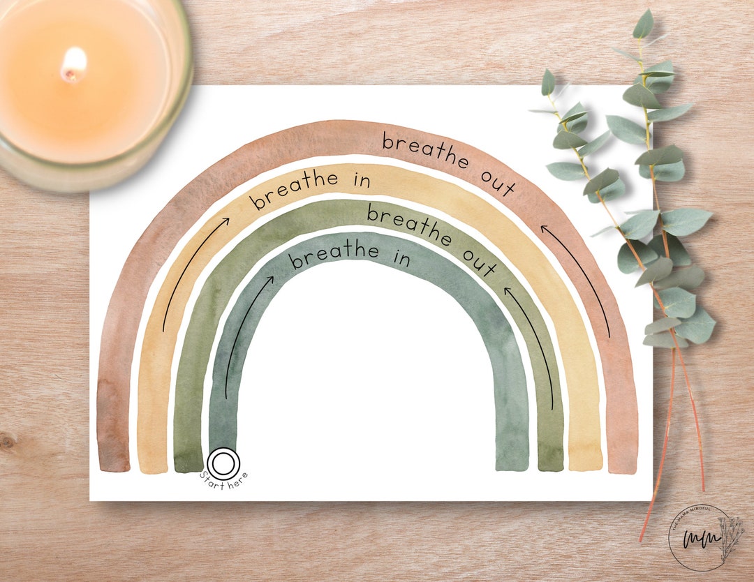 Mindfulness Breathing Exercise for Kids, Breathing Cards, Mindfulness ...