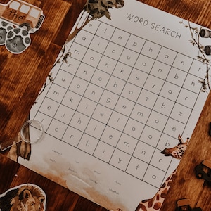 Safari Activity Unit, Safari Montessori Unit, African Animal Flashcards ...