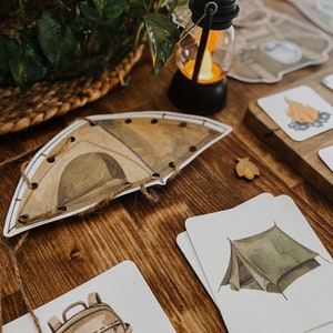 Camping Activity Unit, Camping Unit, 3 Part Flashcards, Homeschool ...