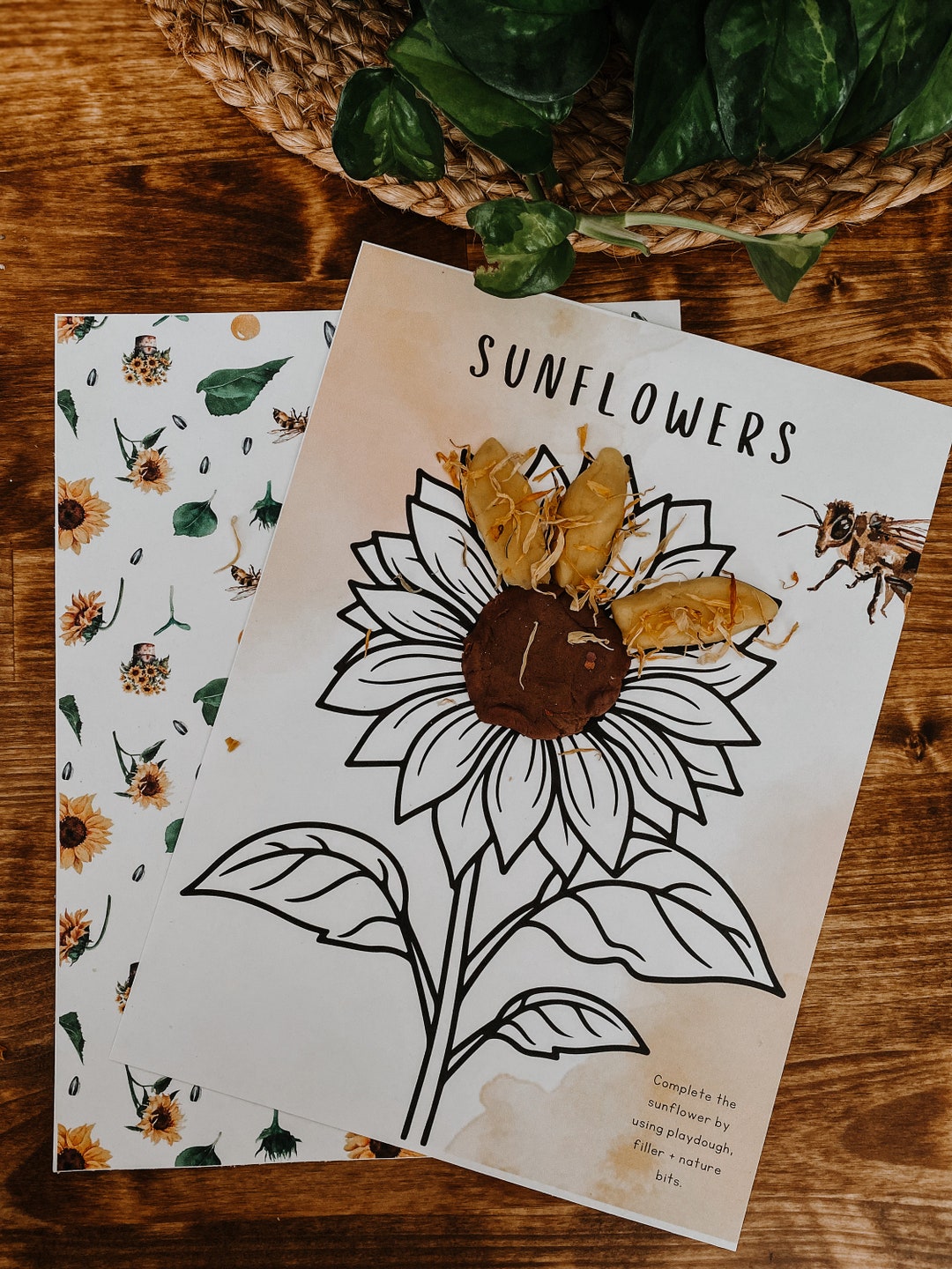 Sunflower Playdough Mat, Sunflowers, Sunflower Life Cycle, Flower ...