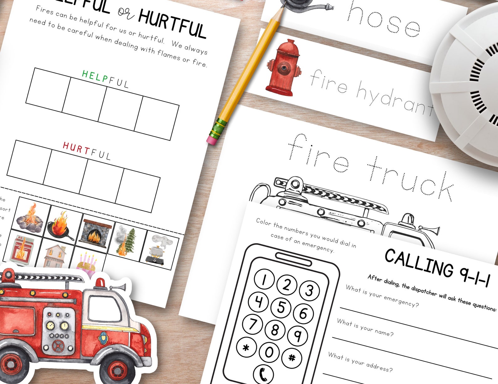 Fire Safety Unit Study Bundle Firefighter Study Fall - Etsy