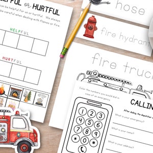 Fire Safety Unit Study Bundle, Firefighter Study, Fall Montessori Unit ...