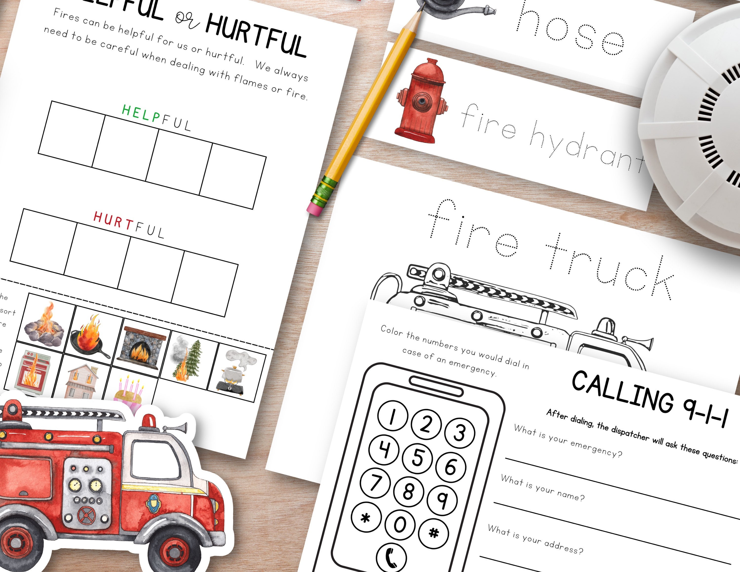 Fire Safety Unit Study Bundle Firefighter Study Fall - Etsy