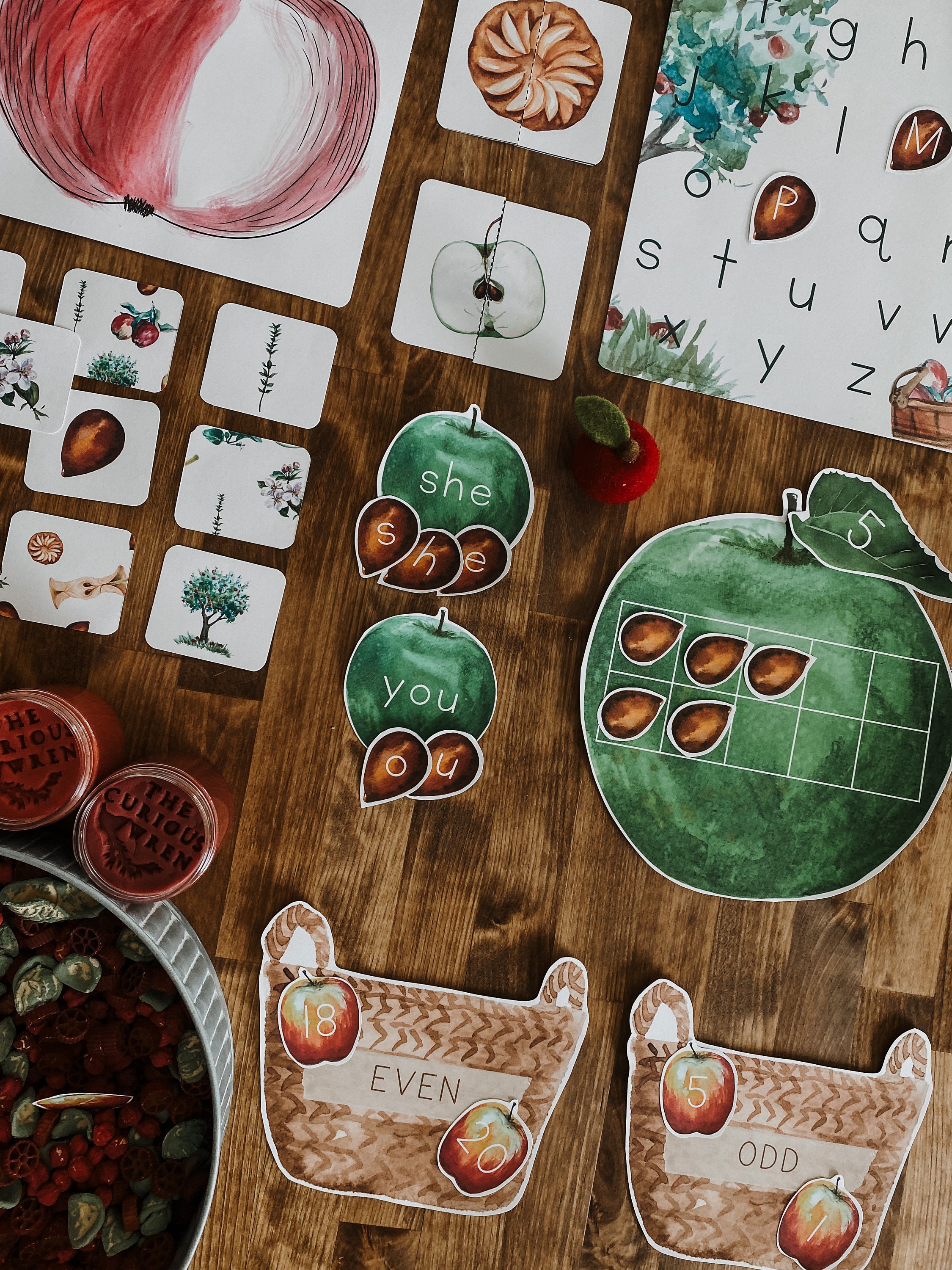 Apple Activity Unit, Apple Montessori Unit, Nature Flashcards ...