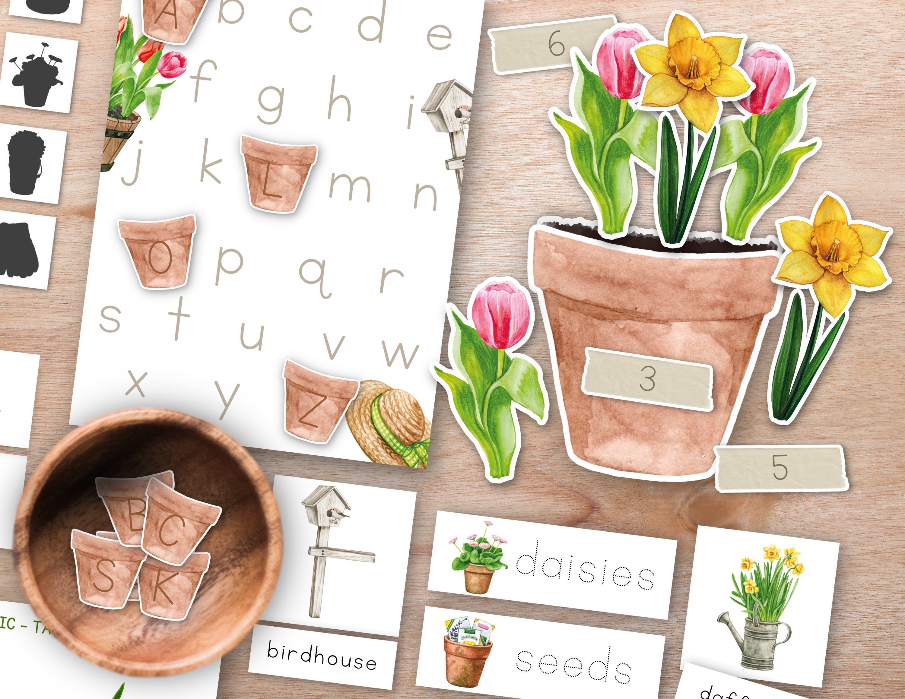 Spring Garden Activity Unit, Montessori Spring Games, Homeschool Spring ...