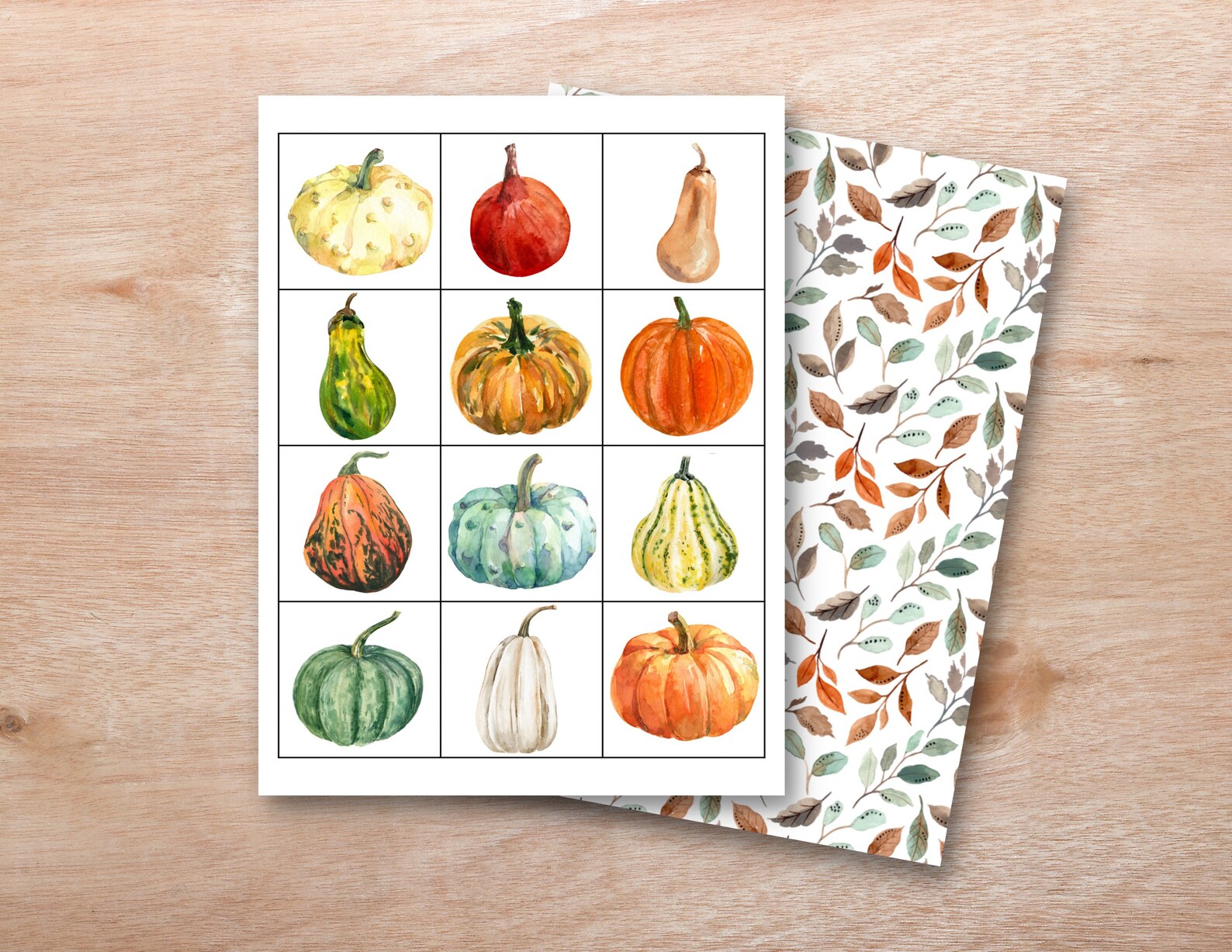 Fall Matching Game, Toddler Montessori Activity, Preschool Pumpkin ...