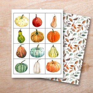 Fall Matching Game, Toddler Montessori Activity, Preschool Pumpkin ...