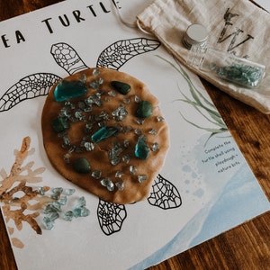 Turtle Playdough Mat, Turtle Shell, Turtle Life Cycle, Ocean Playdough ...