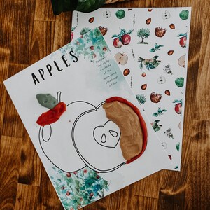 Apple Playdough Mat, Apple Orchard, Apple Life Cycle, Fall Playdough ...