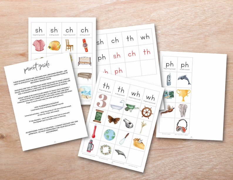 Preschool Phonics Picture Matching Sound Cards Montessori - Etsy