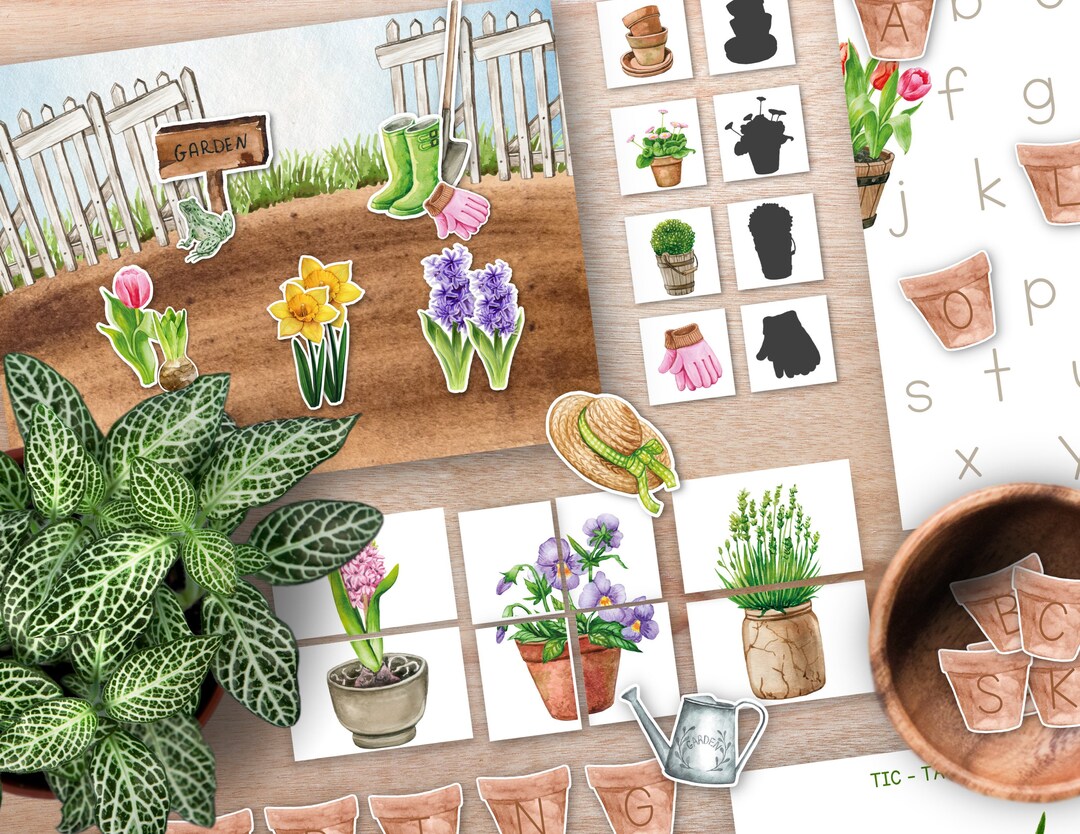 Spring Garden Activity Unit, Montessori Spring Games, Homeschool Spring ...