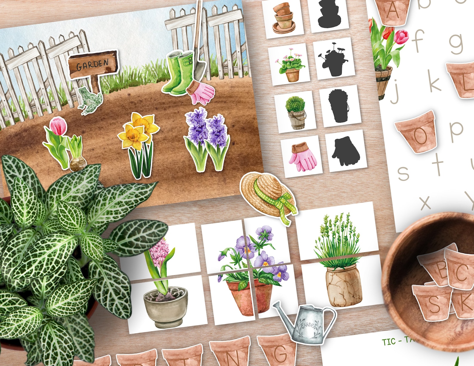 Spring Garden Activity Unit, Montessori Spring Games, Homeschool Spring ...
