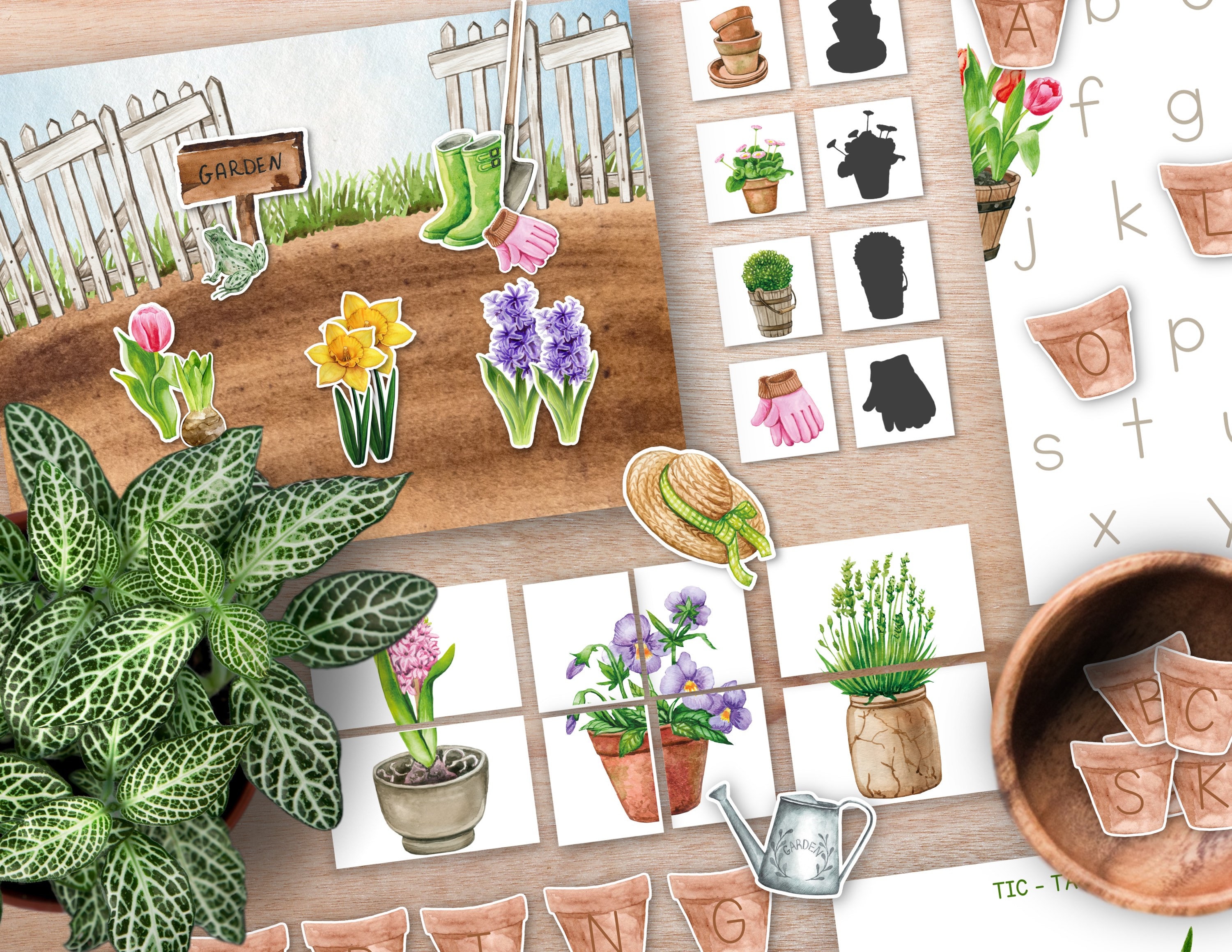 Spring Garden Activity Unit, Montessori Spring Games, Homeschool Spring ...