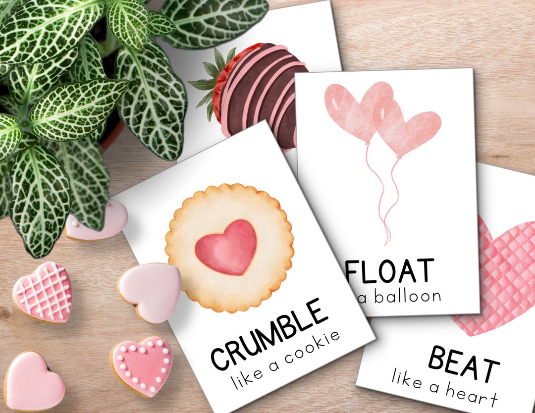 Valentine Movement Cards, Valentine Flash Cards, Calming Corner ...