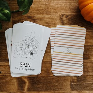 Fall Movement Cards Autumn Flash Cards Calming Corner - Etsy