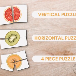 Fruit Slices Matching Puzzle Cards, Montessori Inspired Toddler ...