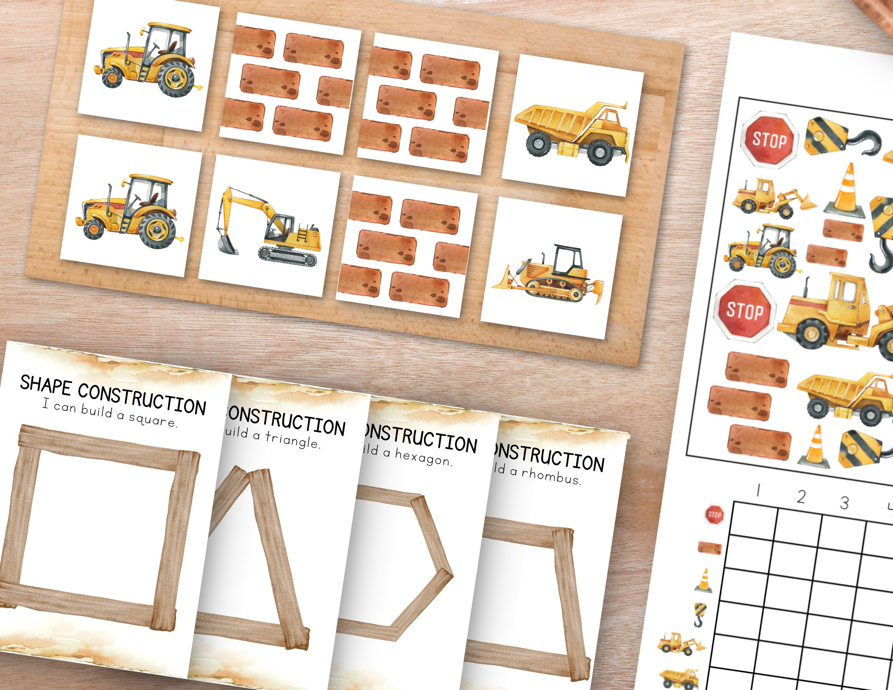 Construction Vehicles Activity Unit, Construction Montessori Unit ...