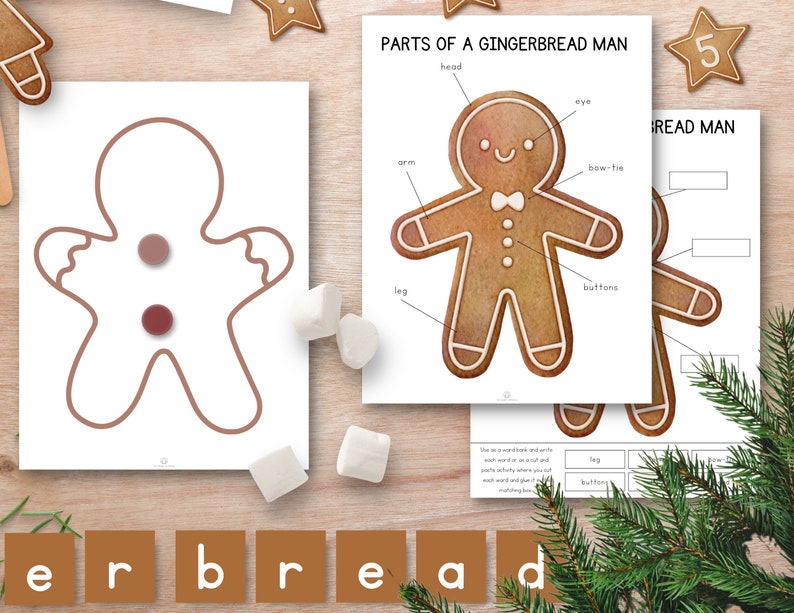 Christmas Unit Study Gingerbread Man Homeschool Learning - Etsy