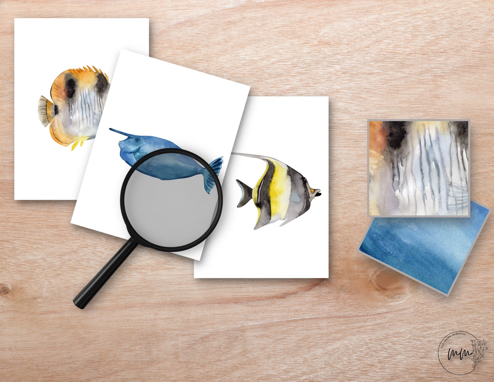 Fish Pattern Matching Cards Ocean Study Unit Animal | Etsy