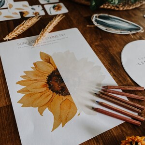 Sunflower Activity Unit, Sunflower Montessori Unit, Nature Flashcards ...