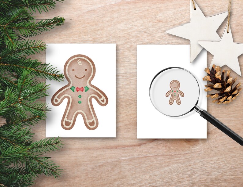 Christmas Magnifying Match Activity Montessori Winter - Etsy