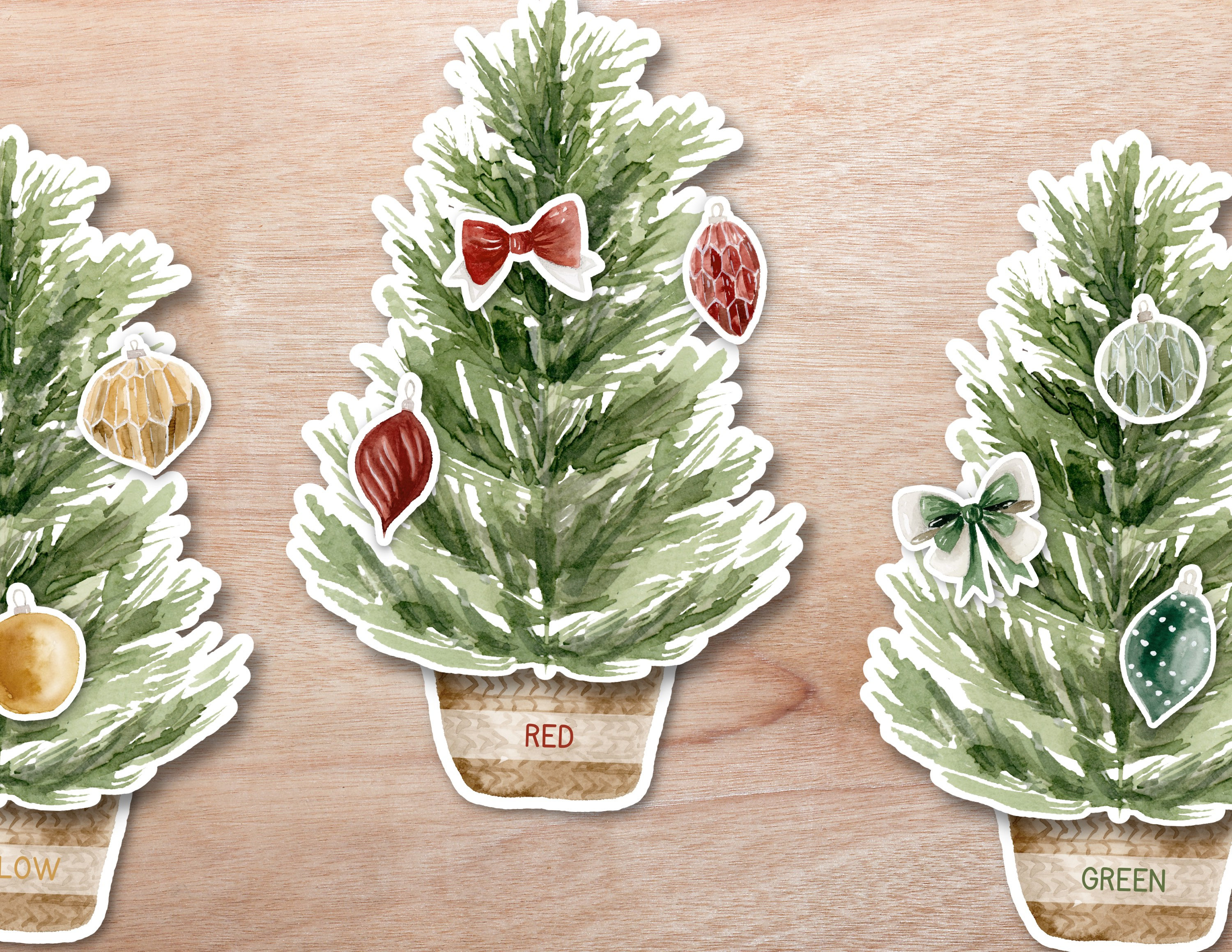 Christmas Color Sorting Matching Game, Toddler Montessori Activity ...