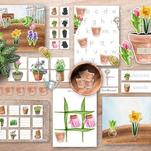 Spring Garden Activity Unit, Montessori Spring Games, Homeschool Spring ...