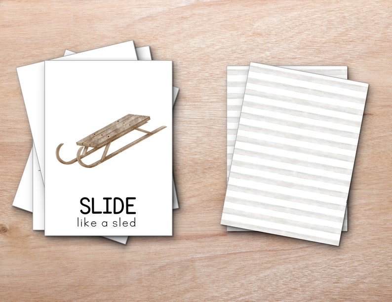 Winter Movement Cards, Winter Flash Cards, Calming Corner Activity ...