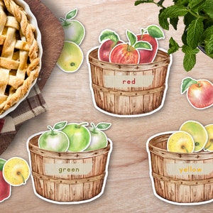 Apple Color Matching Game, Toddler Montessori Activity, Preschool Apple ...