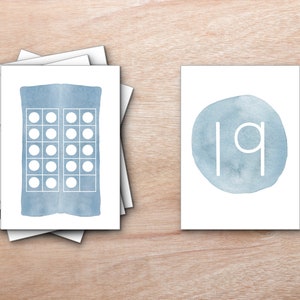 Teen Number Flash Cards, Number Match Game, Preschool Math Activity ...