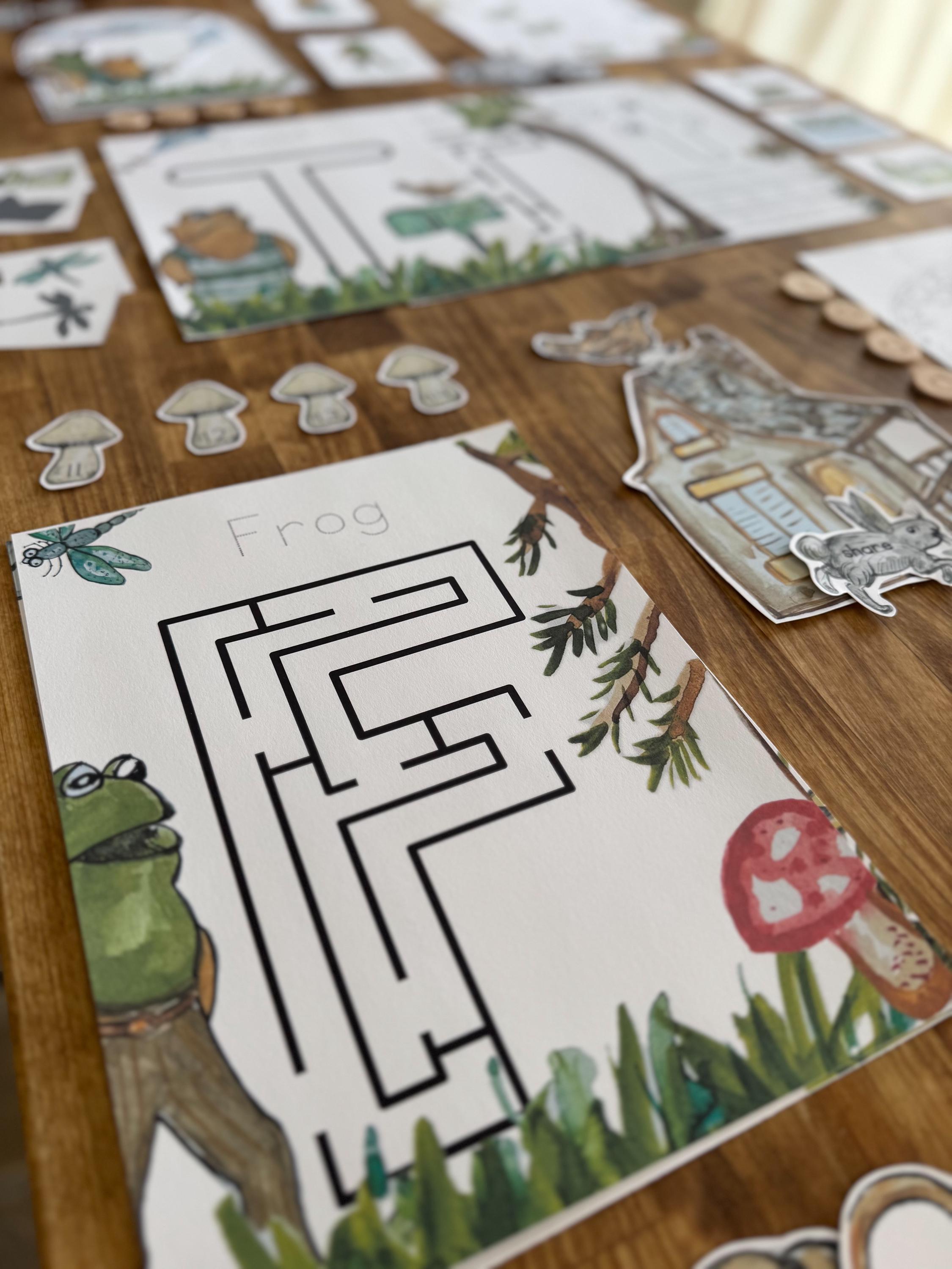 Frog and Toad Activity Unit, Frog and Toad Homeschool Unit, Nature ...