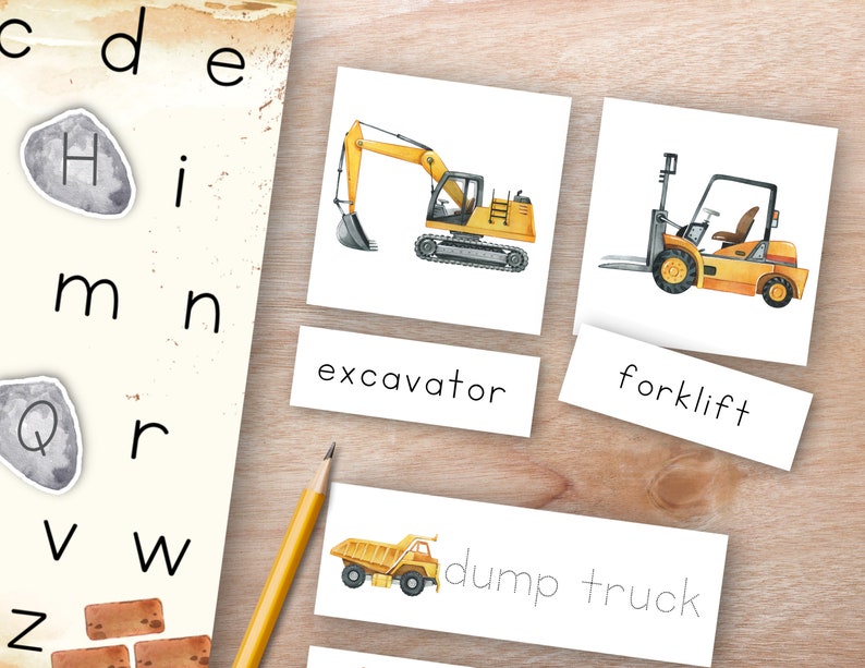 Construction Vehicles Activity Unit, Construction Montessori Unit ...